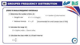 Probability and Statistics: Grouped Frequency Distribution | PPTX