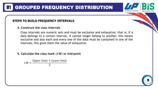 Probability and Statistics: Grouped Frequency Distribution | PPTX