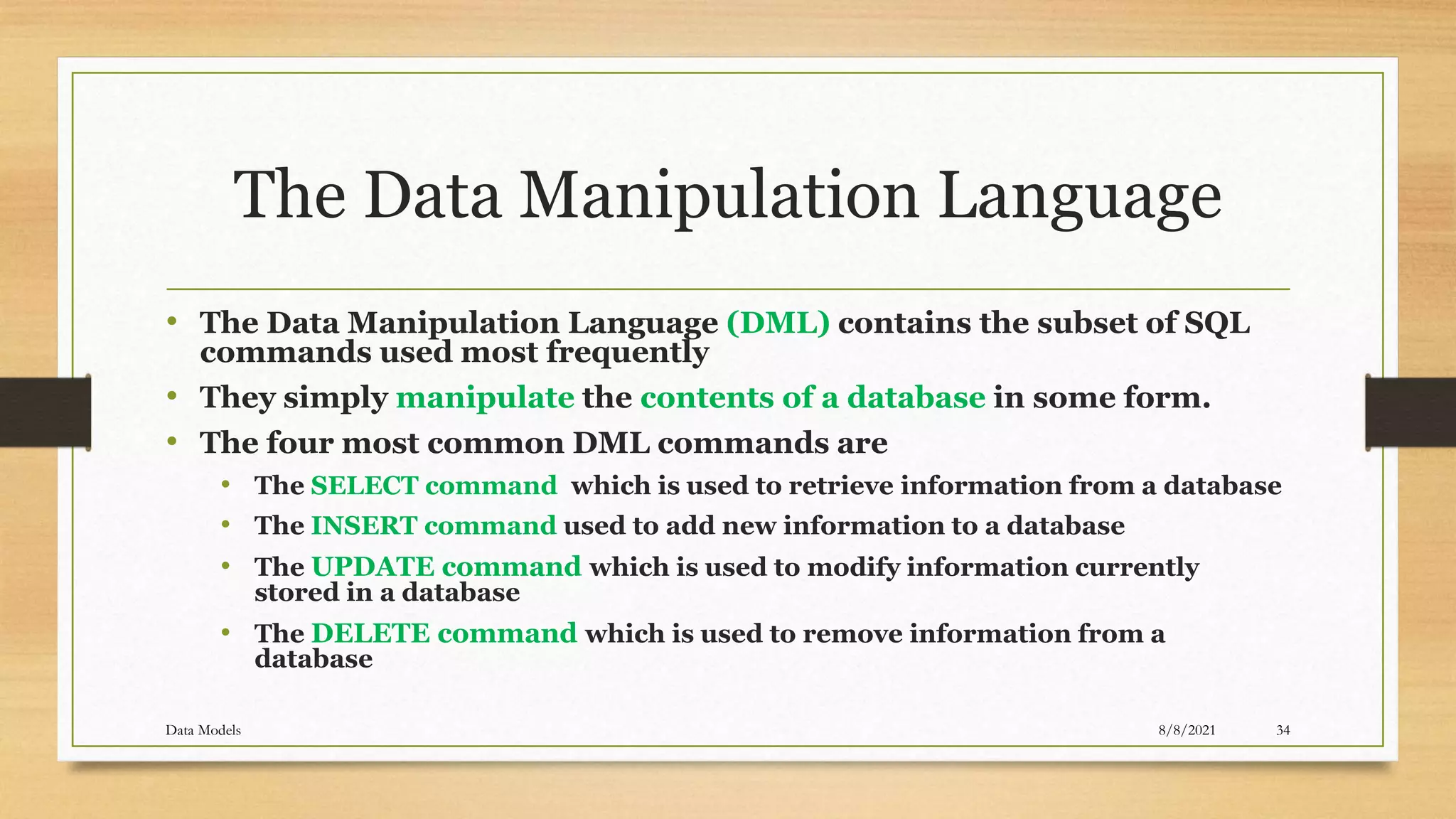 ch2-slide Data Models.pptx | Databases | Computer Software and Applications