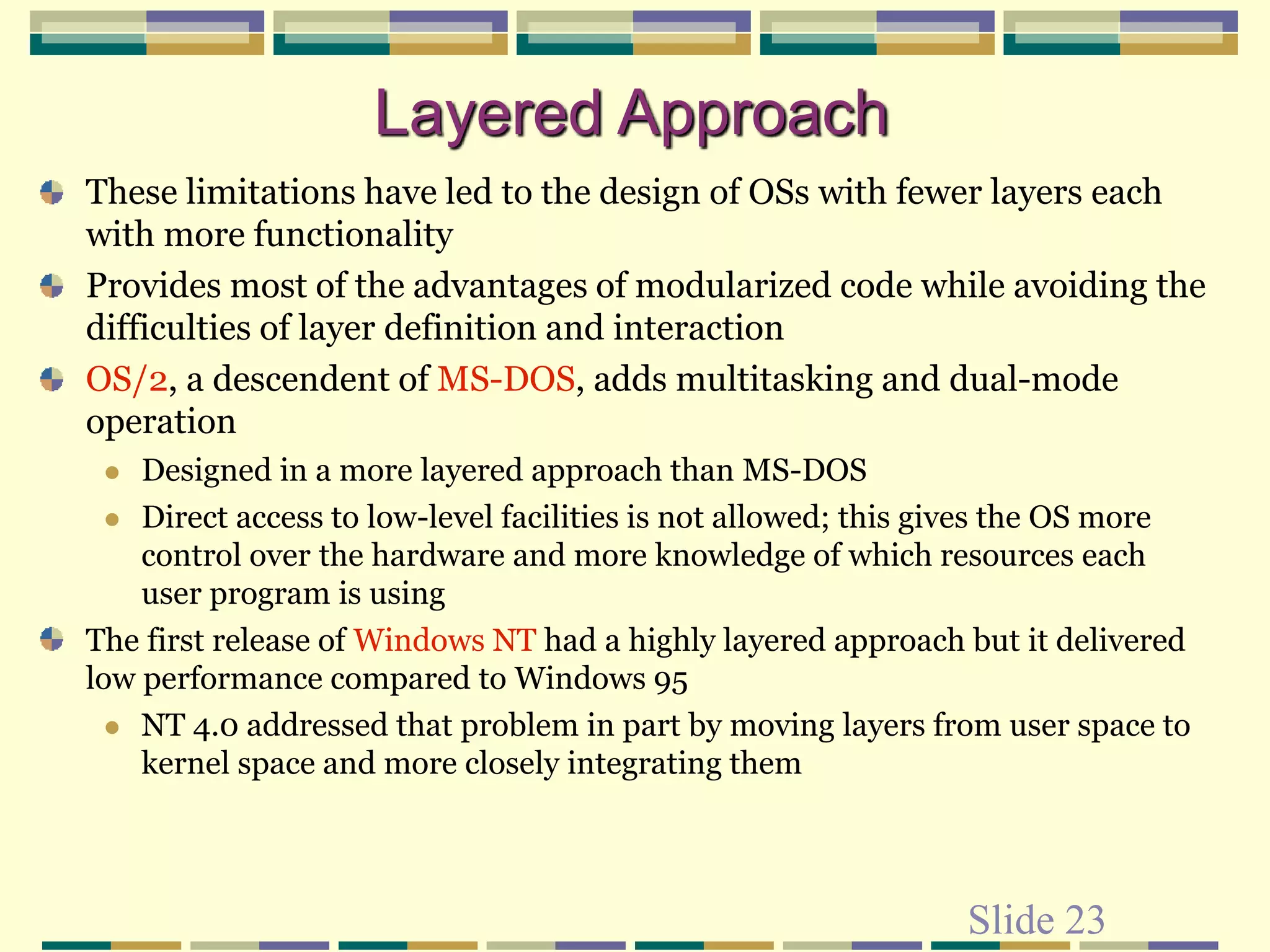 Ch2 system structure | PPT | Operating Systems | Computer Software and Applications