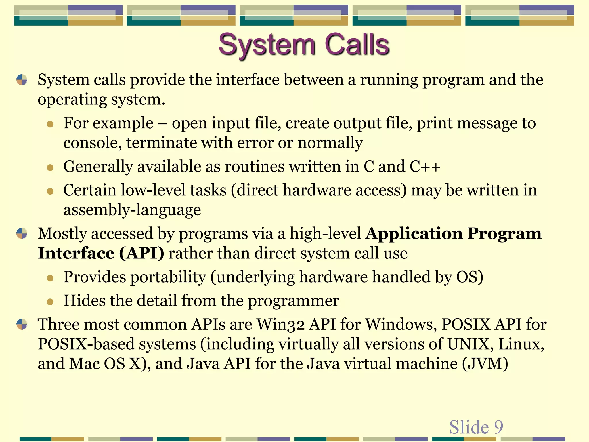 Ch2 system structure | PPT | Operating Systems | Computer Software and Applications