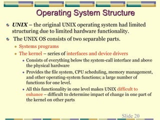 Ch2 system structure | PPT | Operating Systems | Computer Software and Applications