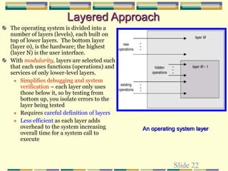 Ch2 system structure | PPT | Operating Systems | Computer Software and Applications