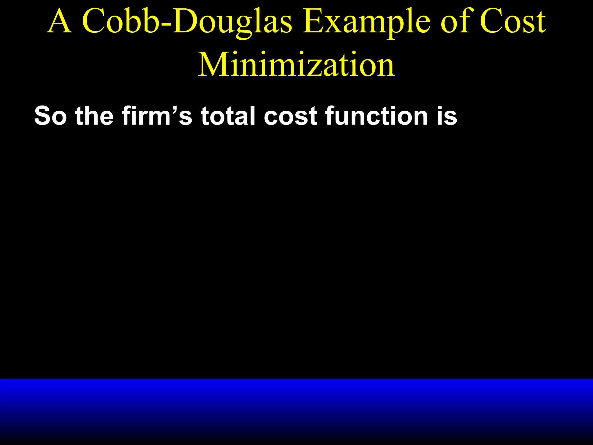 Cost Minimization | PPT