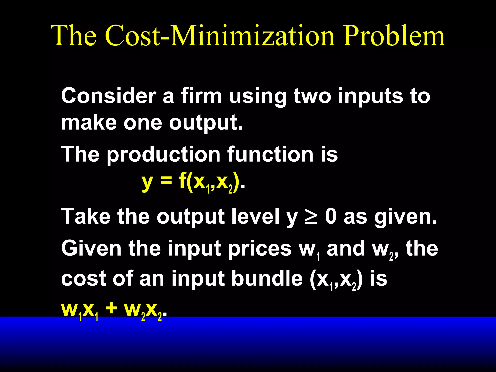 Cost Minimization | PPT