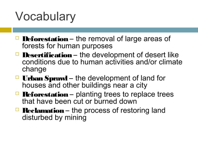 Chapter 20.2: Impacts on Land | PPT