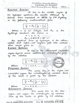 Atomic Spectra (PDF) | PDF