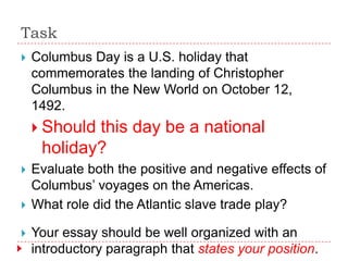 DBQ - Columbus | PPTX