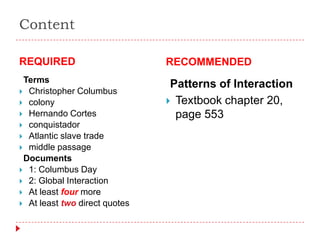 DBQ - Columbus | PPTX