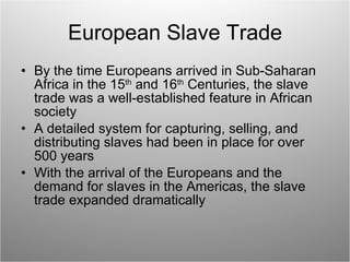 AP World Atlantic Slave Trade | PPT