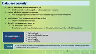 ch20 Secuity & Admin Transparencies-6E.pptx | Databases | Computer Software and Applications