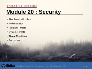 Operating System : Ch20 security | PPT