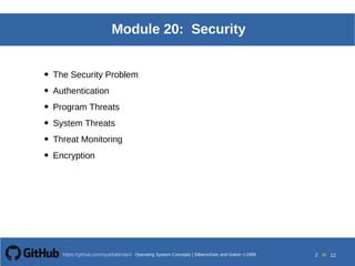 Operating System : Ch20 security | PPT