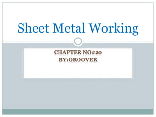 sheet metal working | PPT