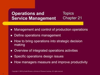 Chapter 21 Operations and Service Management | PPTX