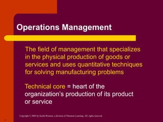 Chapter 21 Operations and Service Management | PPTX