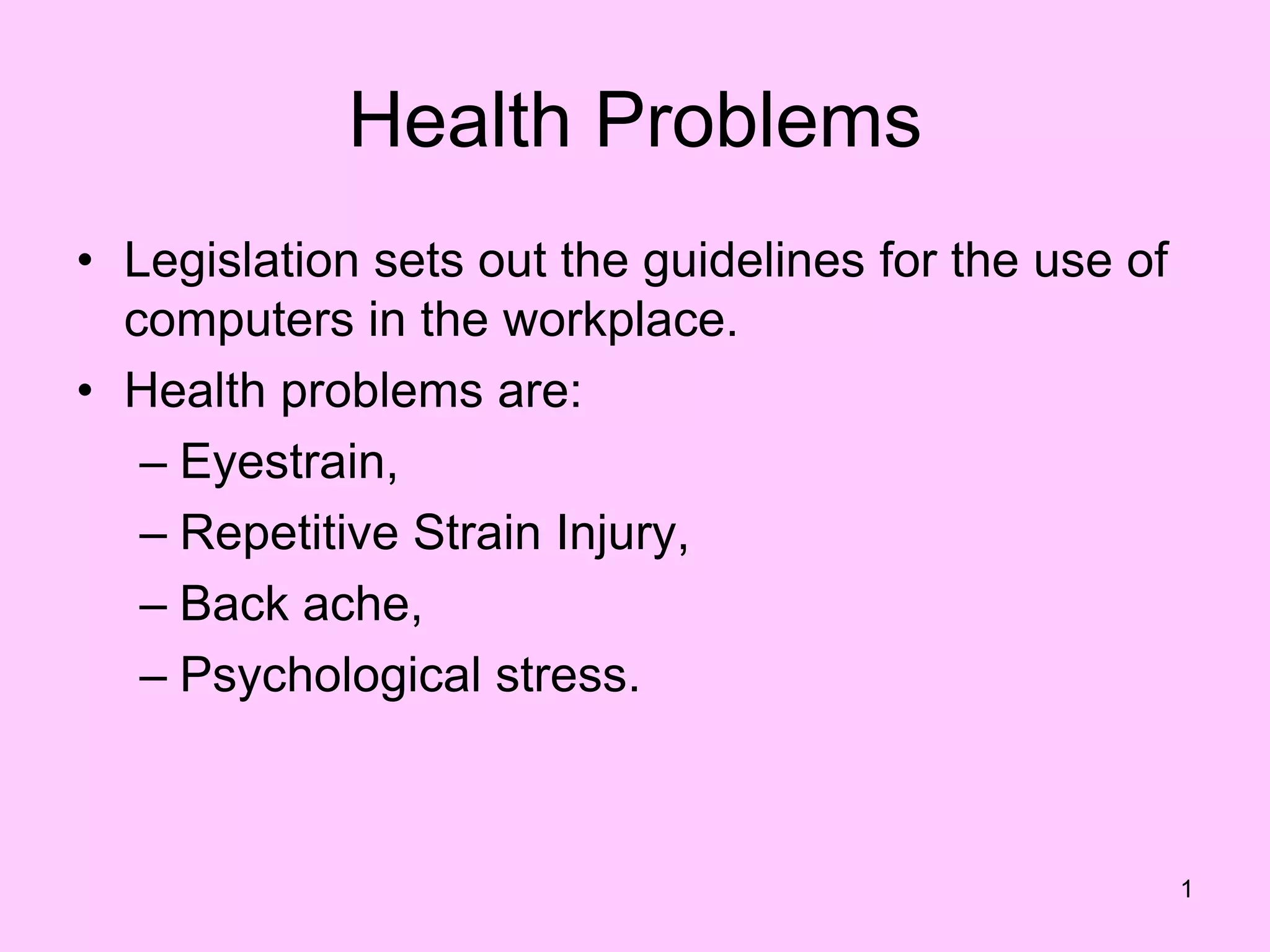 Ch 21 computer and your health | PPT | Eye and Vision Conditions ...