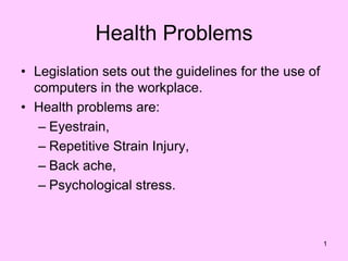 Ch 21 computer and your health | PPT