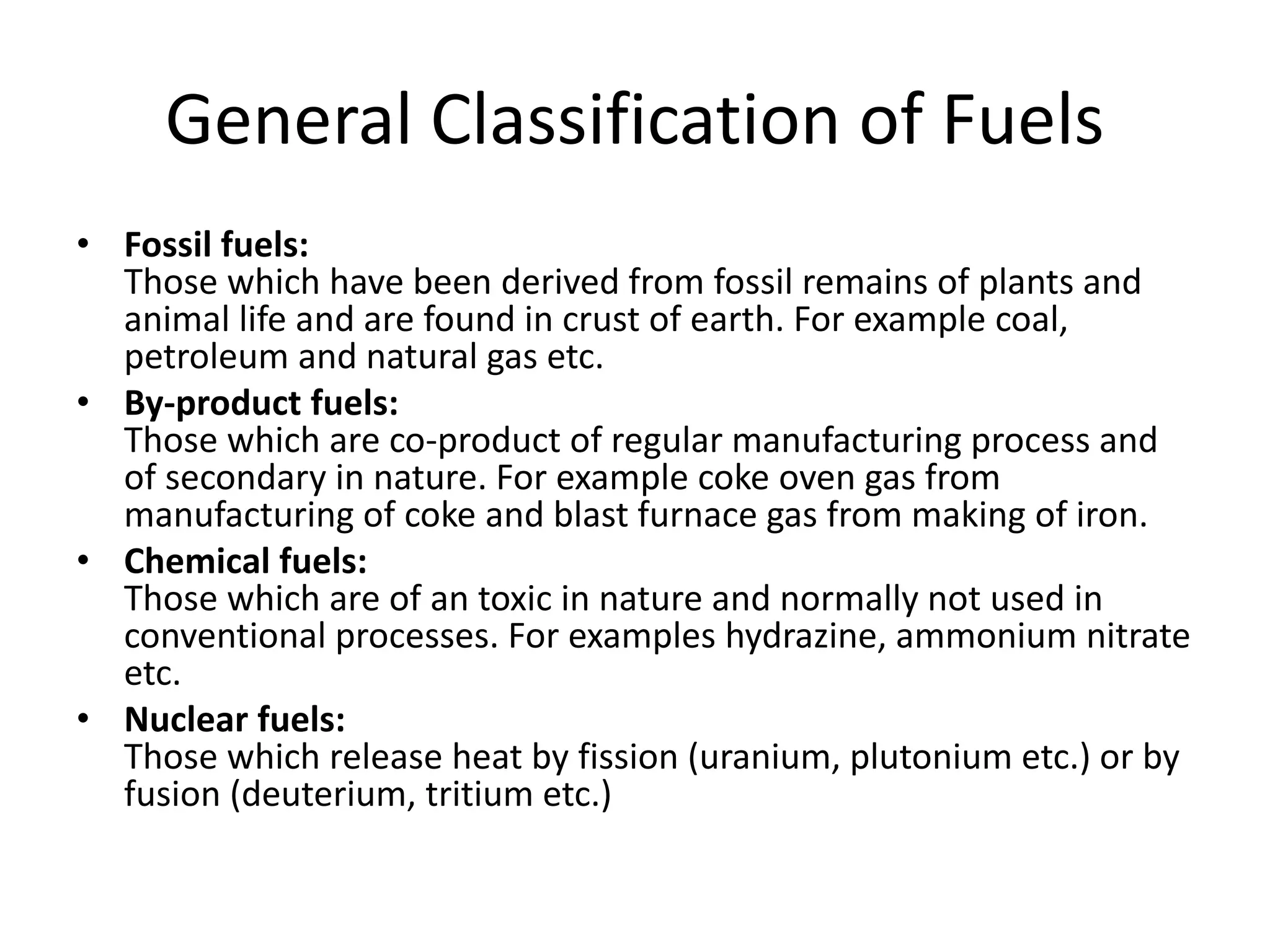 Fuels and Combustion Lectures (GIKI) | PPTX