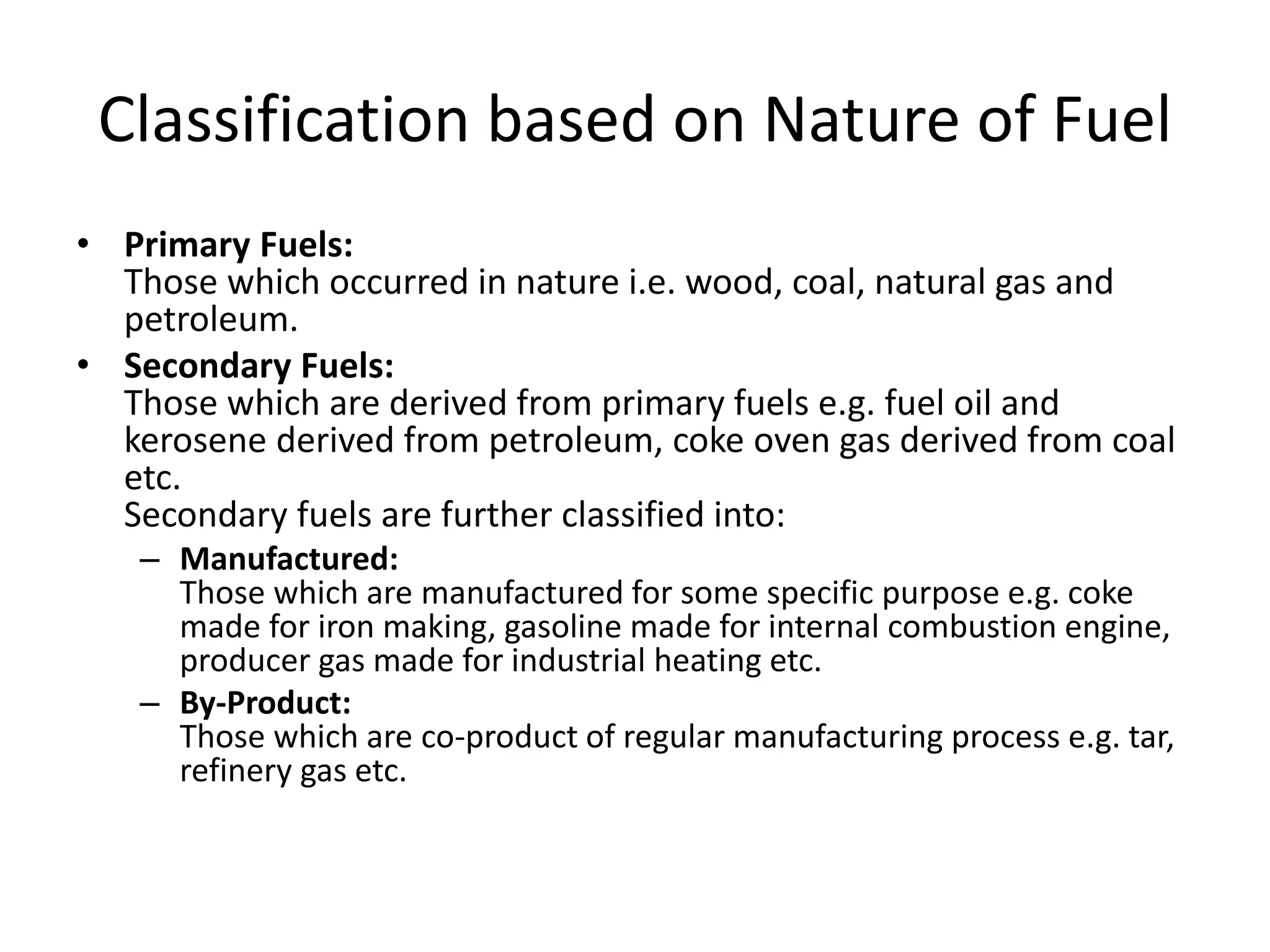 Fuels and Combustion Lectures (GIKI) | PPTX