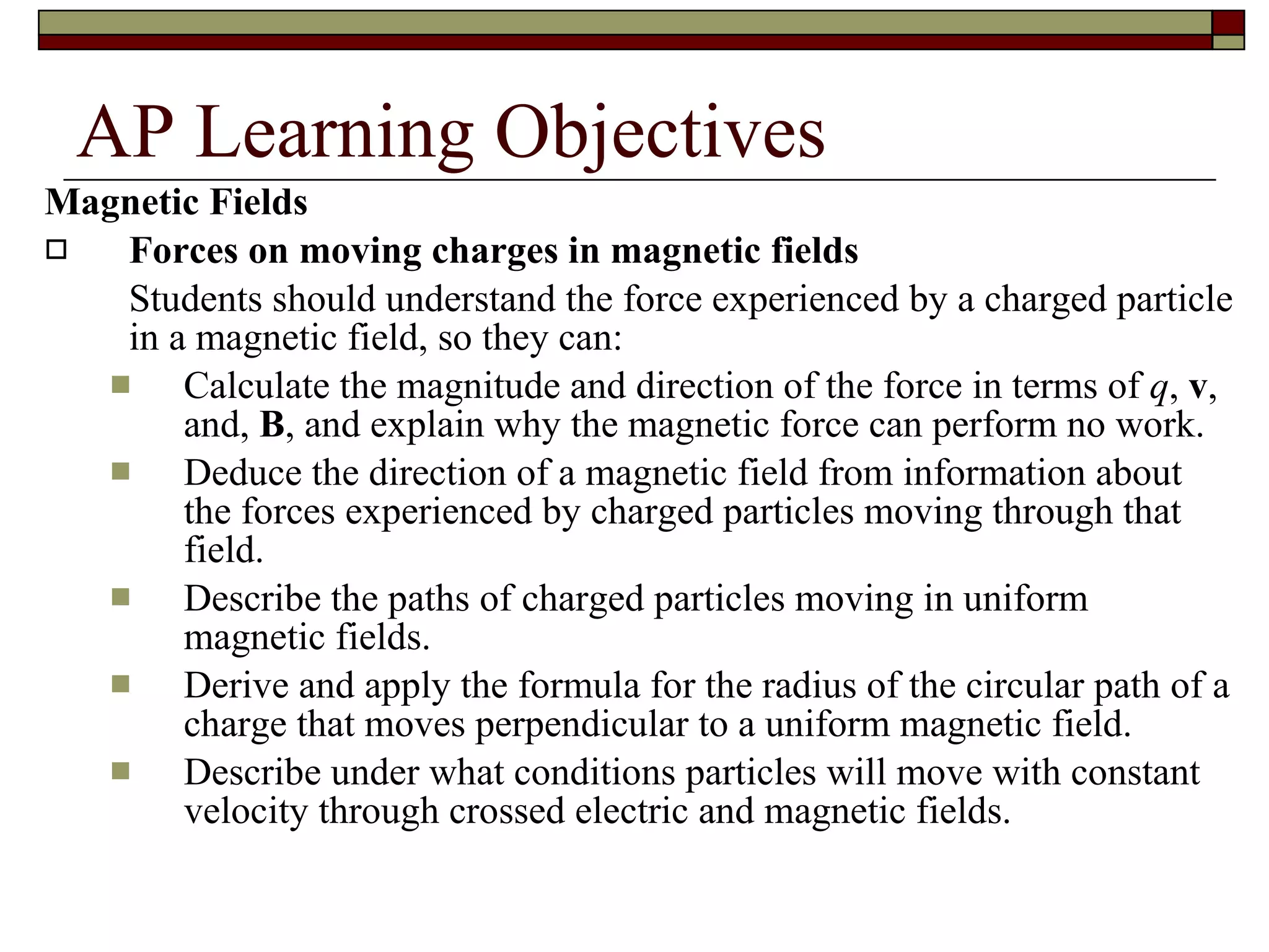 Ch 21 Magnetic Fields and Forces | PPT