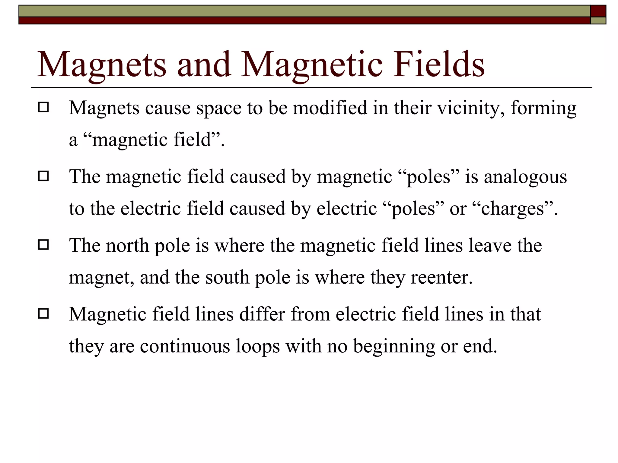 Ch 21 Magnetic Fields and Forces | PPT