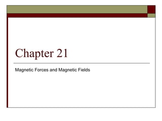 Ch 21 Magnetic Fields and Forces | PPT