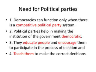 NIOS STD X 10TH, SOCIAL SCIENCE, Ch 21 political parties and pressure ...