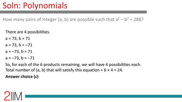 Polynomials - Possible pairs of Solutions | PPTX | Computing | Technology & Computing