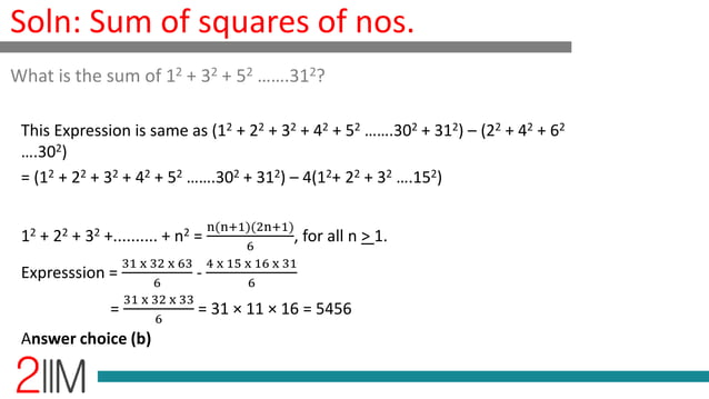 Polynomials - Sum of squares of numbers | PPT