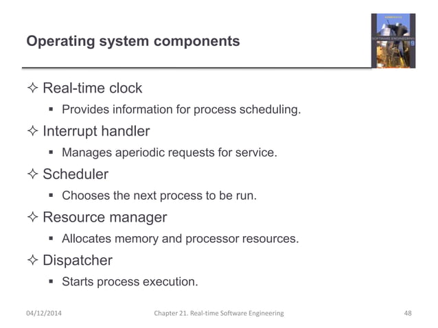 Ch21 Real Time Software Engineering Pptx Operating Systems Computer Software And Applications