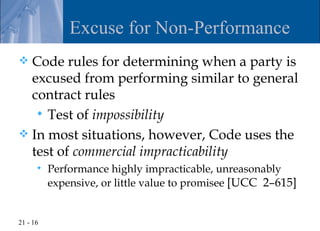 Chapter 21 – Performance of Sales Contracts | PPT