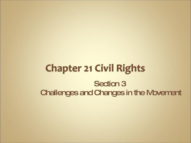 Civil Rights Part 5 | PPT