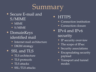 Chapter 22 Internet Security Protocols and Standards | PPTX