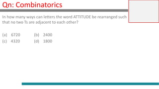 Combinatorics - Rearrangement of Letters | PPTX