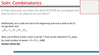 Combinatorics - Rearrangement of Letters | PPTX