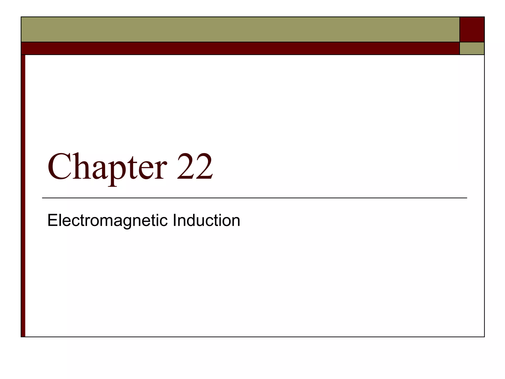 Ch 22 Electromagnetic Induction | PPT