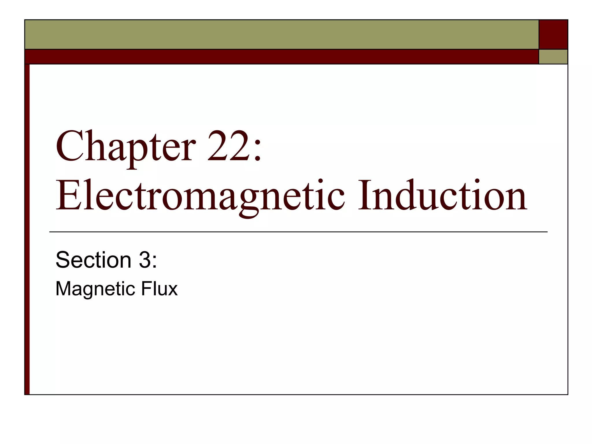 Ch 22 Electromagnetic Induction | PPT