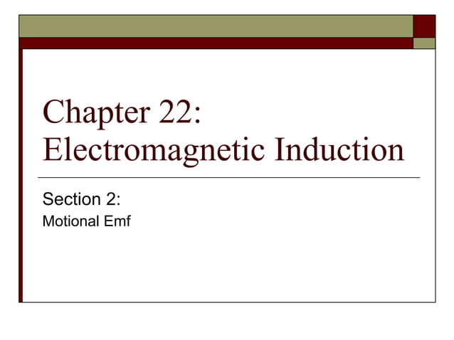 Ch 22 Electromagnetic Induction | PPT