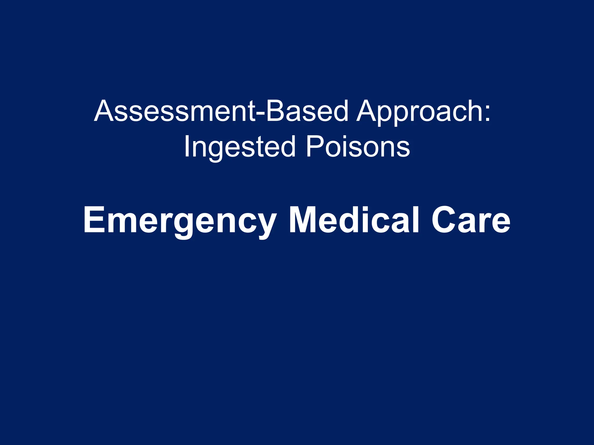 Chapter 22 Toxicologic Emergencies for EMT | PPTX