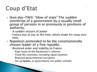 Ch 23 3 And 23 4 Napoleon | PPTX | Death, Injury, or Military Conflict ...