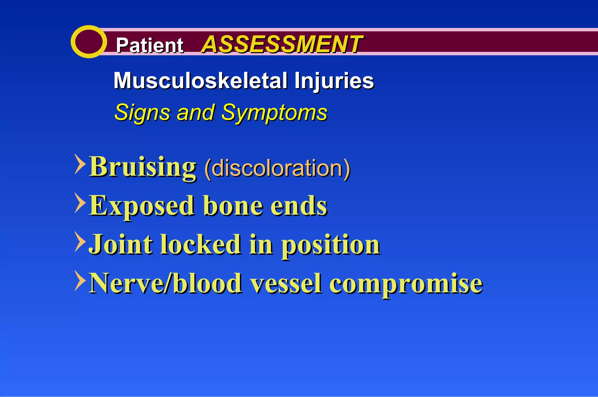 Musculoskeletal Injuries | PPT