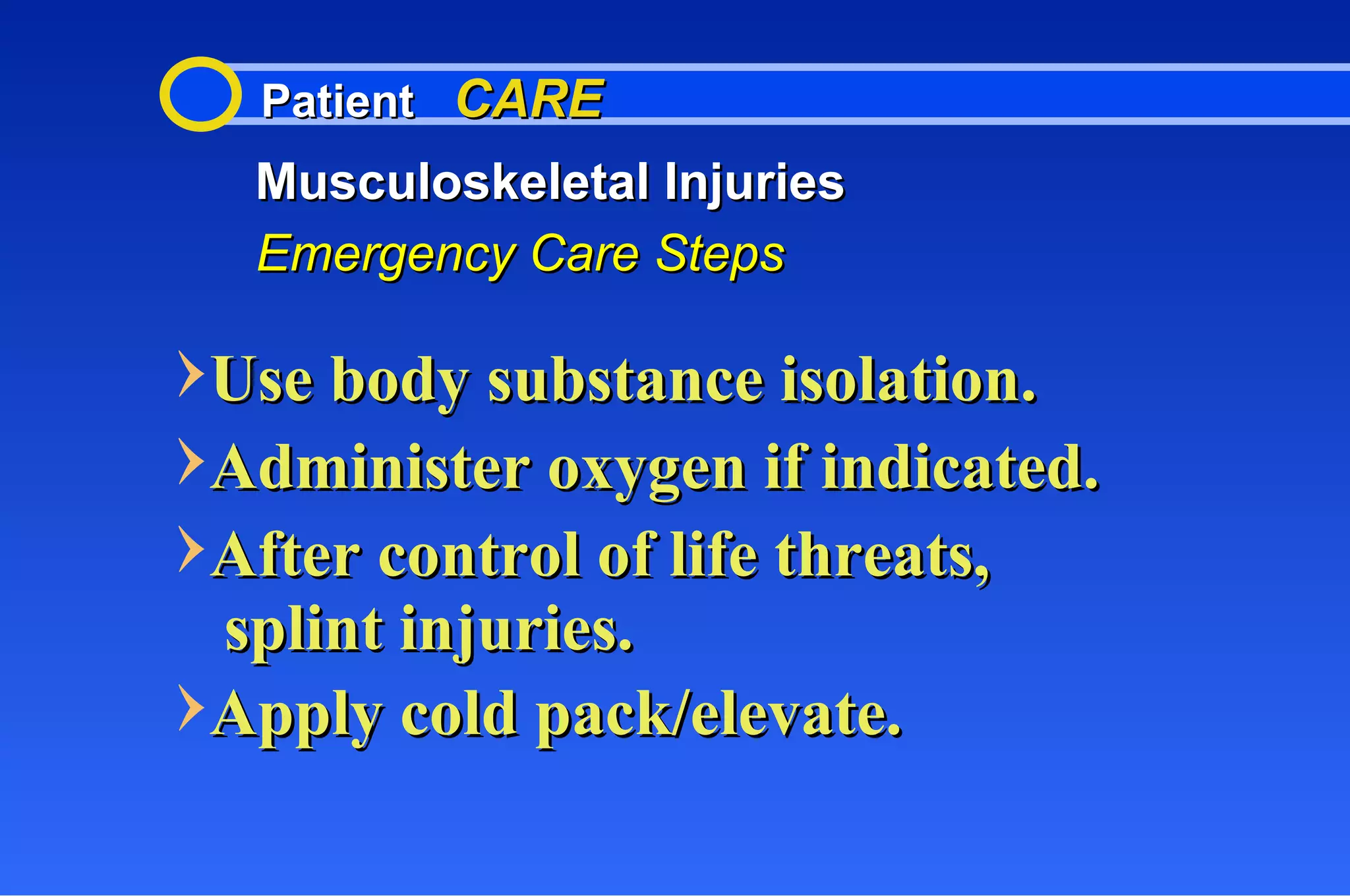 Musculoskeletal Injuries | PPT