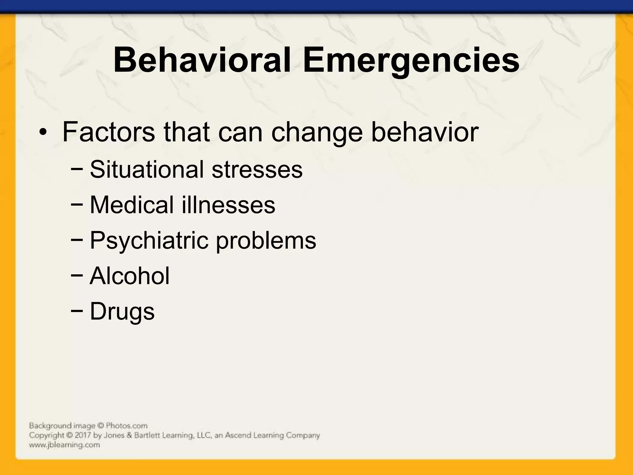 Ch23 presentation behavioral_emergencies | PPTX