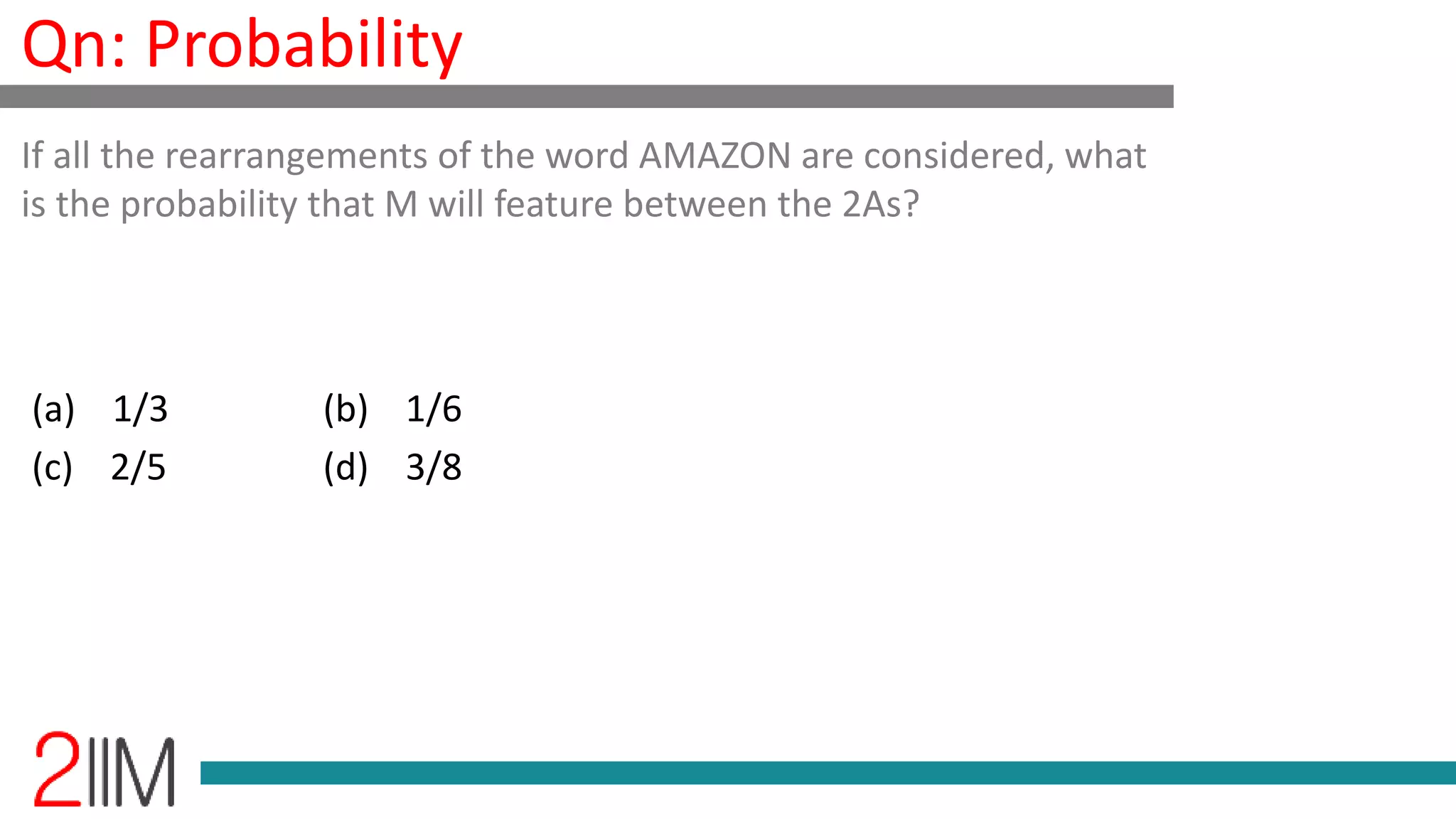 Probability - Rearrangement of Letters | PPTX
