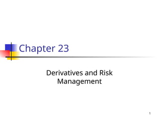 Ch23 Show Derivatives and Risk Managementt | PPTX