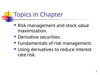 Ch23 Show Derivatives and Risk Managementt | PPTX