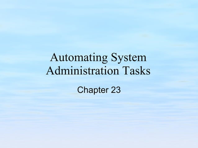 Ch23 system administration | PPT