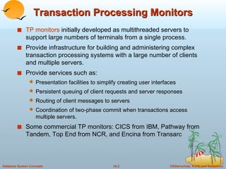 24. Advanced Transaction Processing in DBMS | PPT