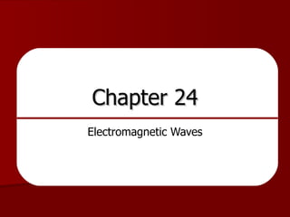 Ch 24 Electromagnetic Waves | PPT
